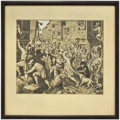 Isaac Friedlander - RARE WPA ARTIST ISAAC FRIEDLANDER Judaica Drawing ...