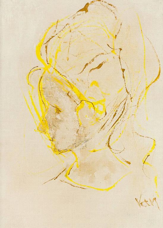 Unknown - Manner of Marcel Vertes Portrait of a Lady Oil Painting For ...