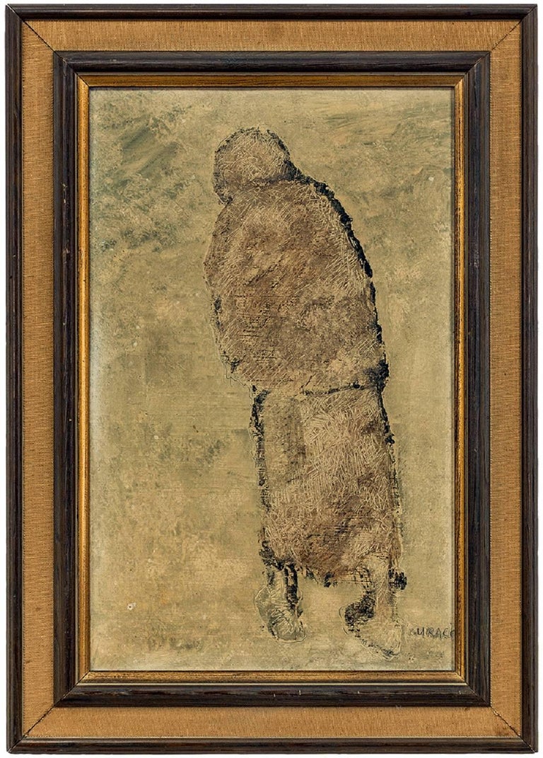 Ivan Kurach - Untitled, Lonely Figure. Italian Expressionist at 1stDibs