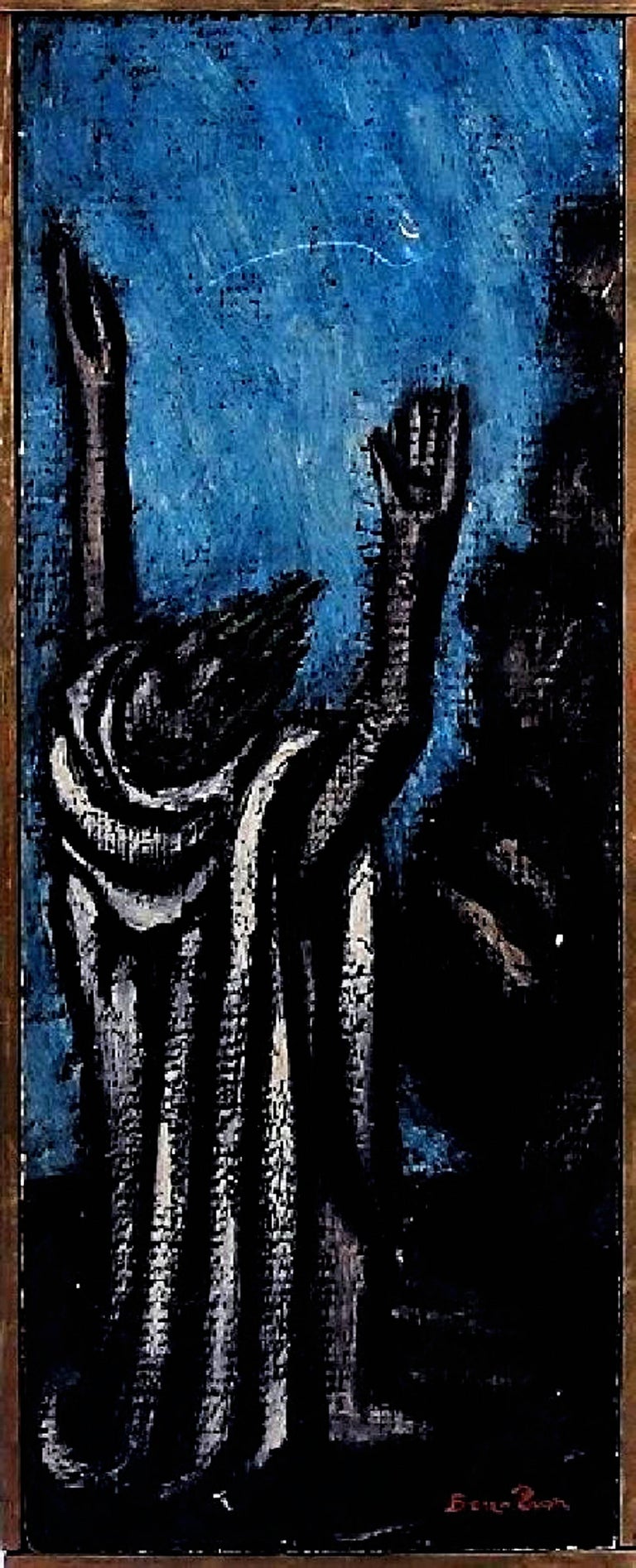 Ben-Zion Weinman - The Prophet, Modernist Judaica Oil Painting Biblical ...