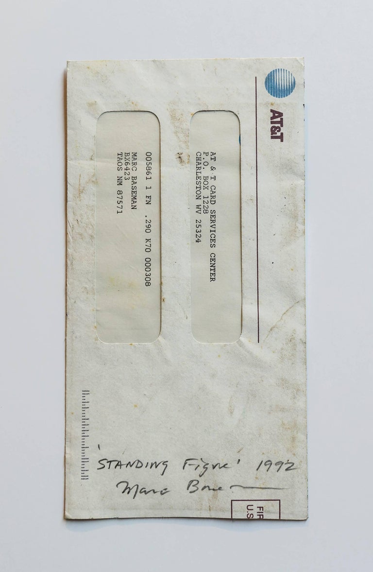 Marc Baseman - Standing figure, 1992 Ballpoint Ink Drawing on an ...