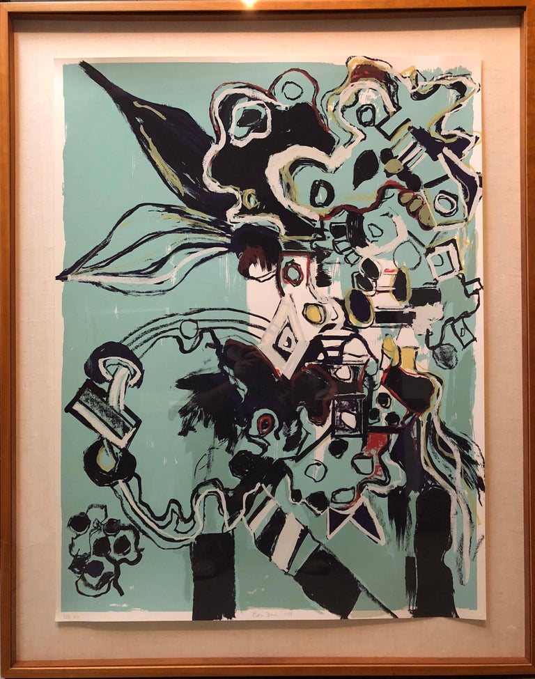 Lydia Dona - Large Format Modernist Abstract Lithograph Silkscreen ...