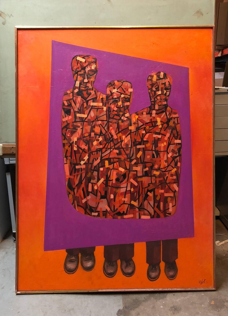 David Rosen (b.1912) - Modernist Mod California Vibrant Pop Art Cubist ...