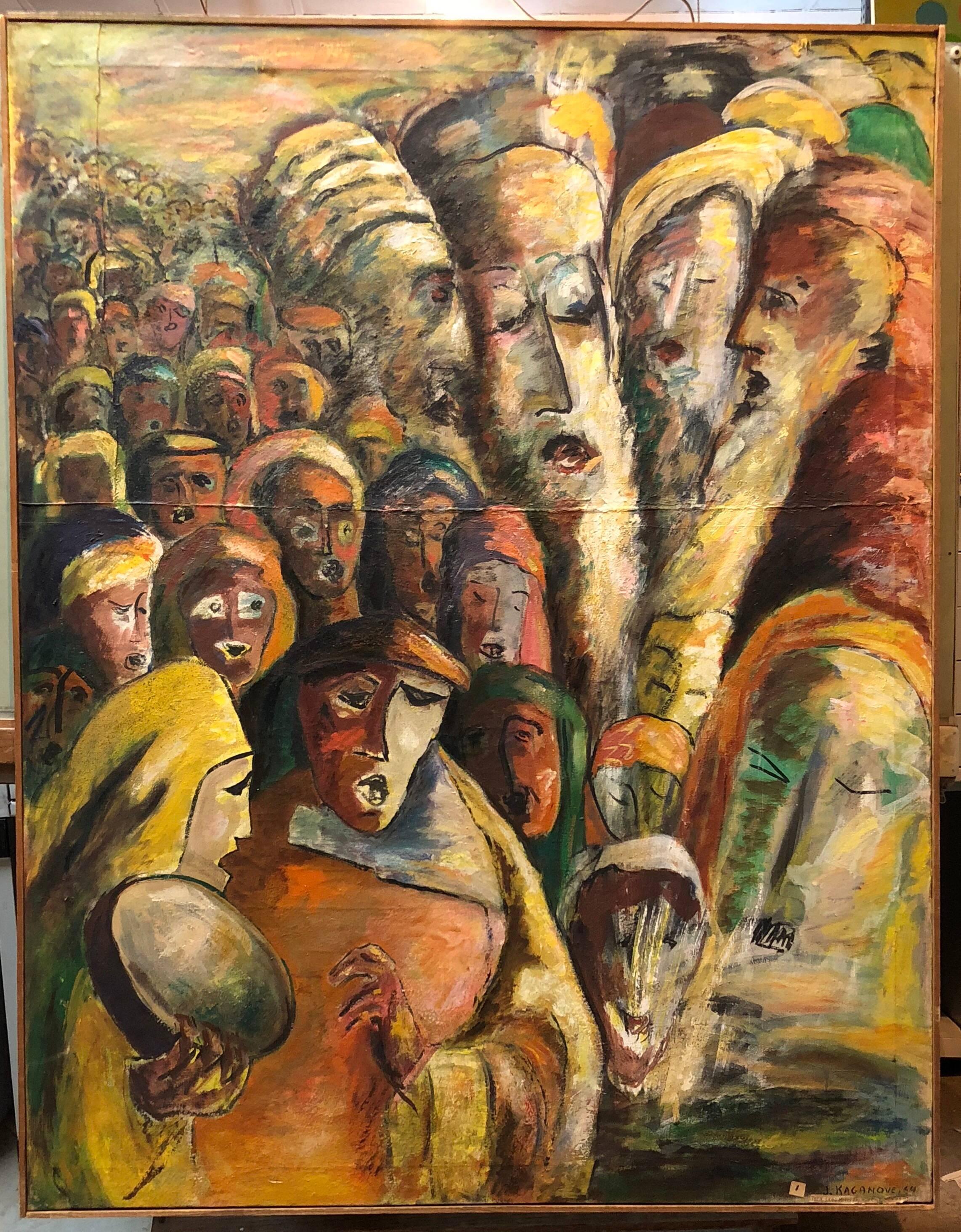 Joshua Kaganove - WPA Mural Painter Large Scale Judaica Oil Painting ...