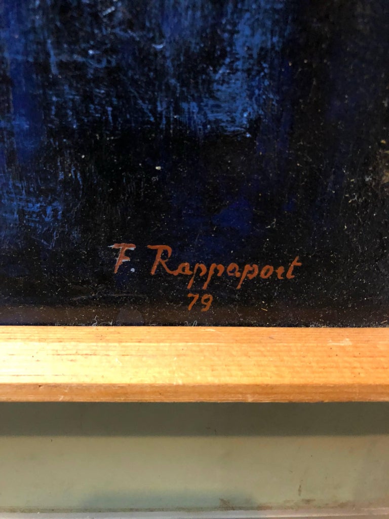 Fred Rappaport - Vienna Image, Large Abstract Cityscape Oil Painting ...