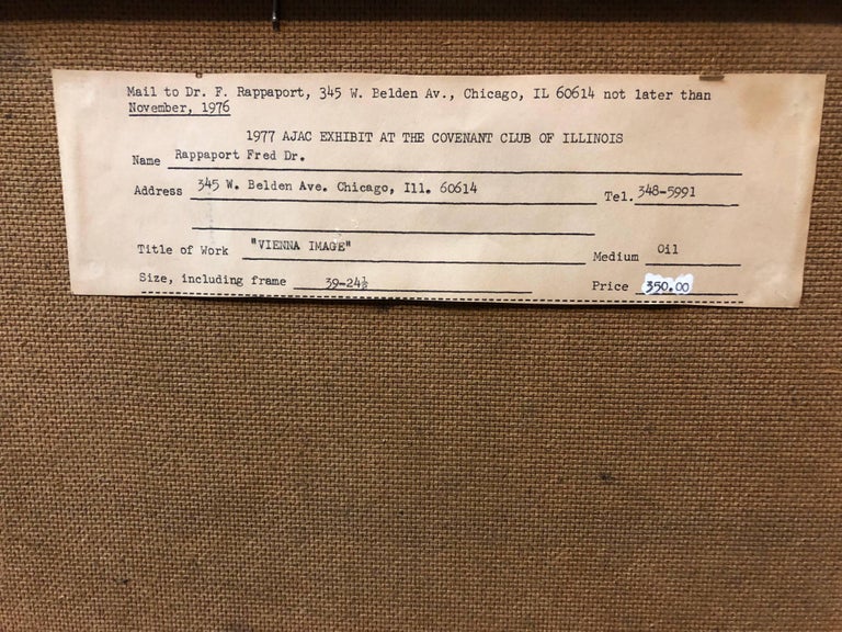 Fred Rappaport - Vienna Image, Large Abstract Cityscape Oil Painting ...