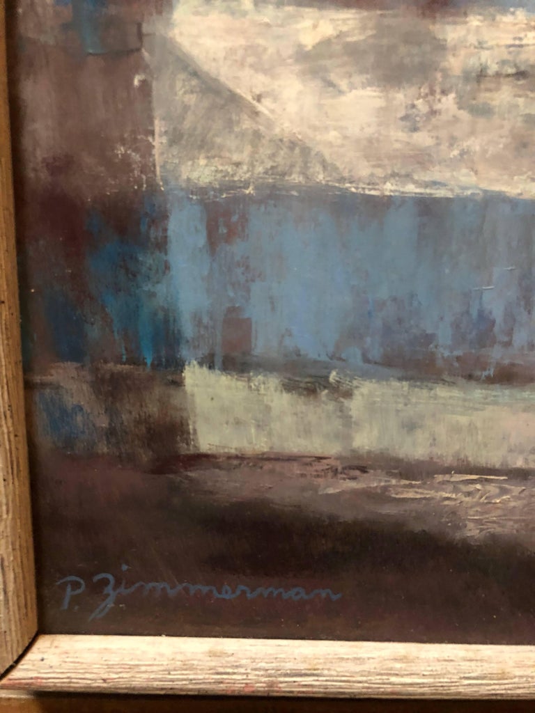 Paul Zimmerman - Social Realist GREEN STAIRS Architectural Street Scene ...