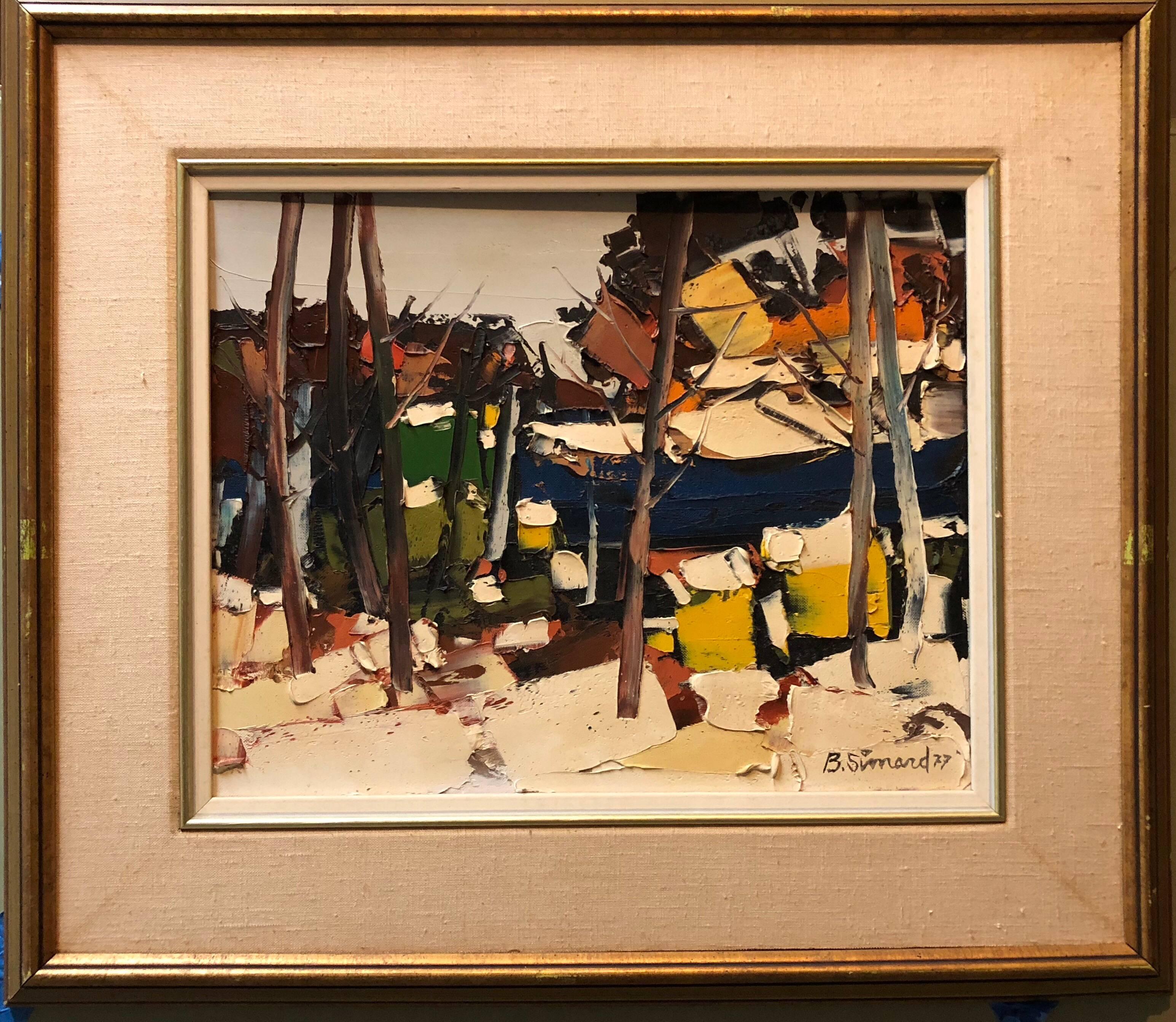 Benoit Simard - Canadian Modernist Oil Painting Abstract landscape ...