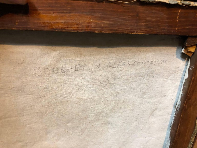 Mortimer Borne - BOUQUET Modernist Flowers in a Vase, Impasto Oil ...