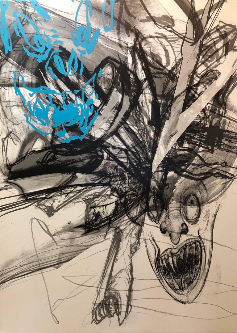 Dennis Balk - Hashish, Palestine Large Mixed Media Conceptual Abstract ...