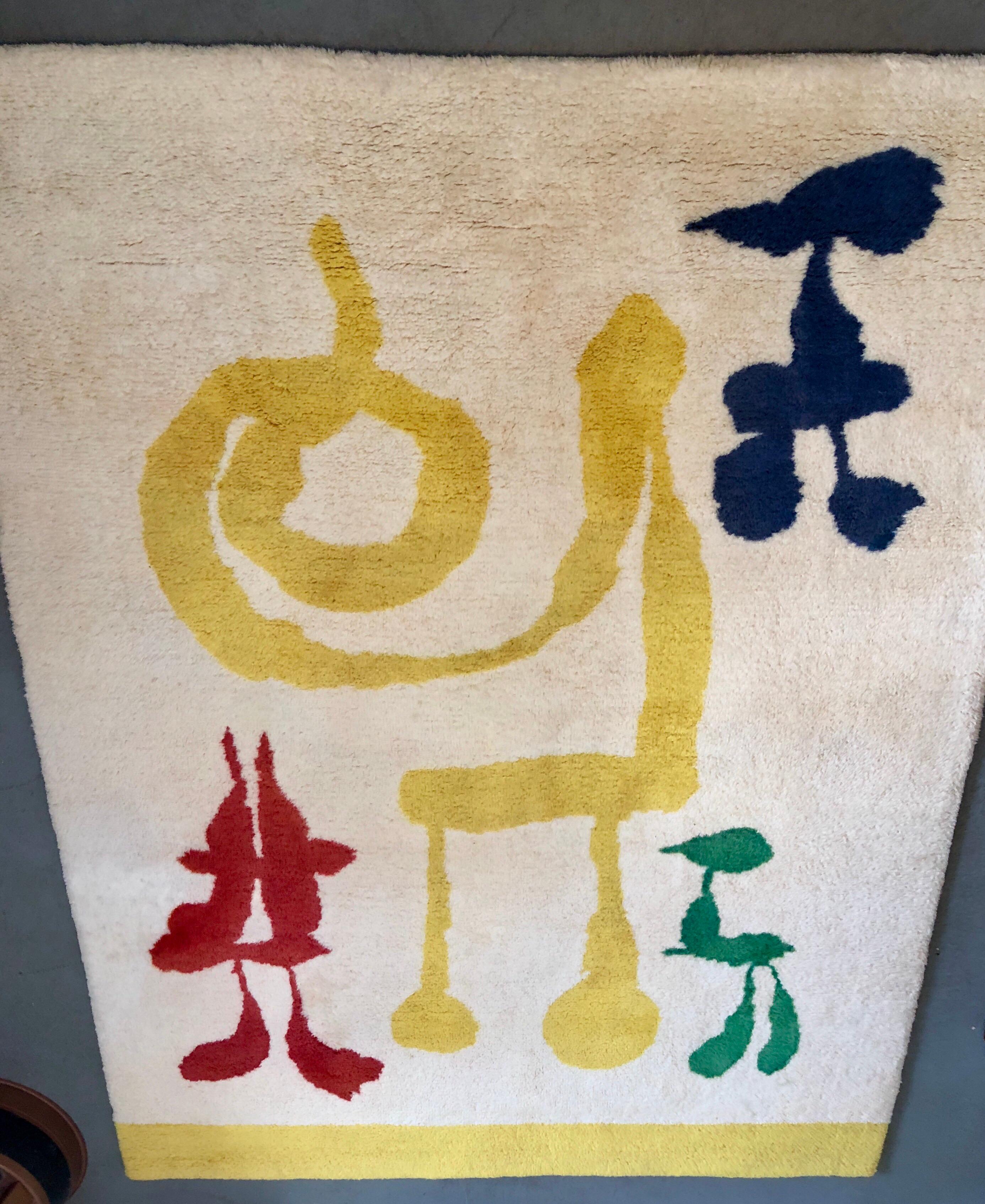 Joan Miró - Rare, Surrealist "the Dream" Vintage Tapestry Rug Joan Miro ...