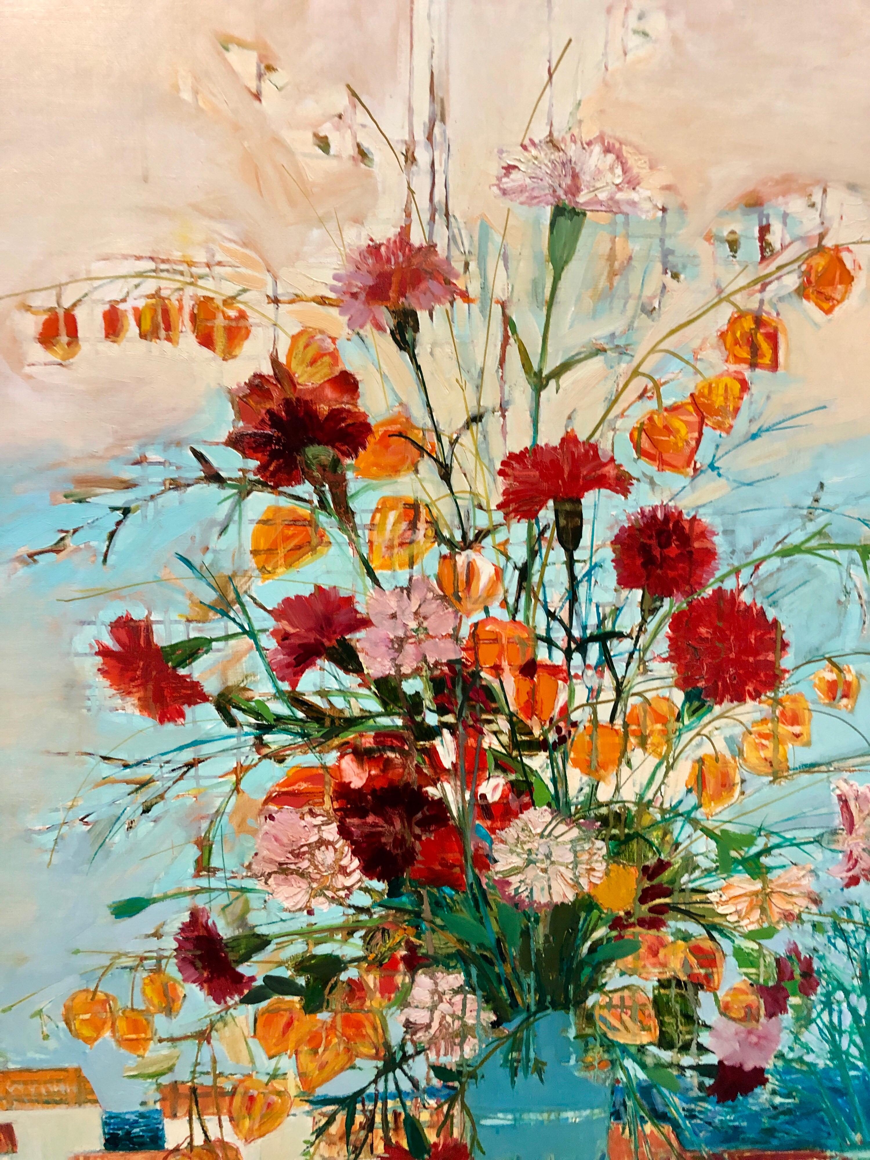 Michel Henry - Huge Oil Painting 'Lanternes D'amore' by Michel Henry ...