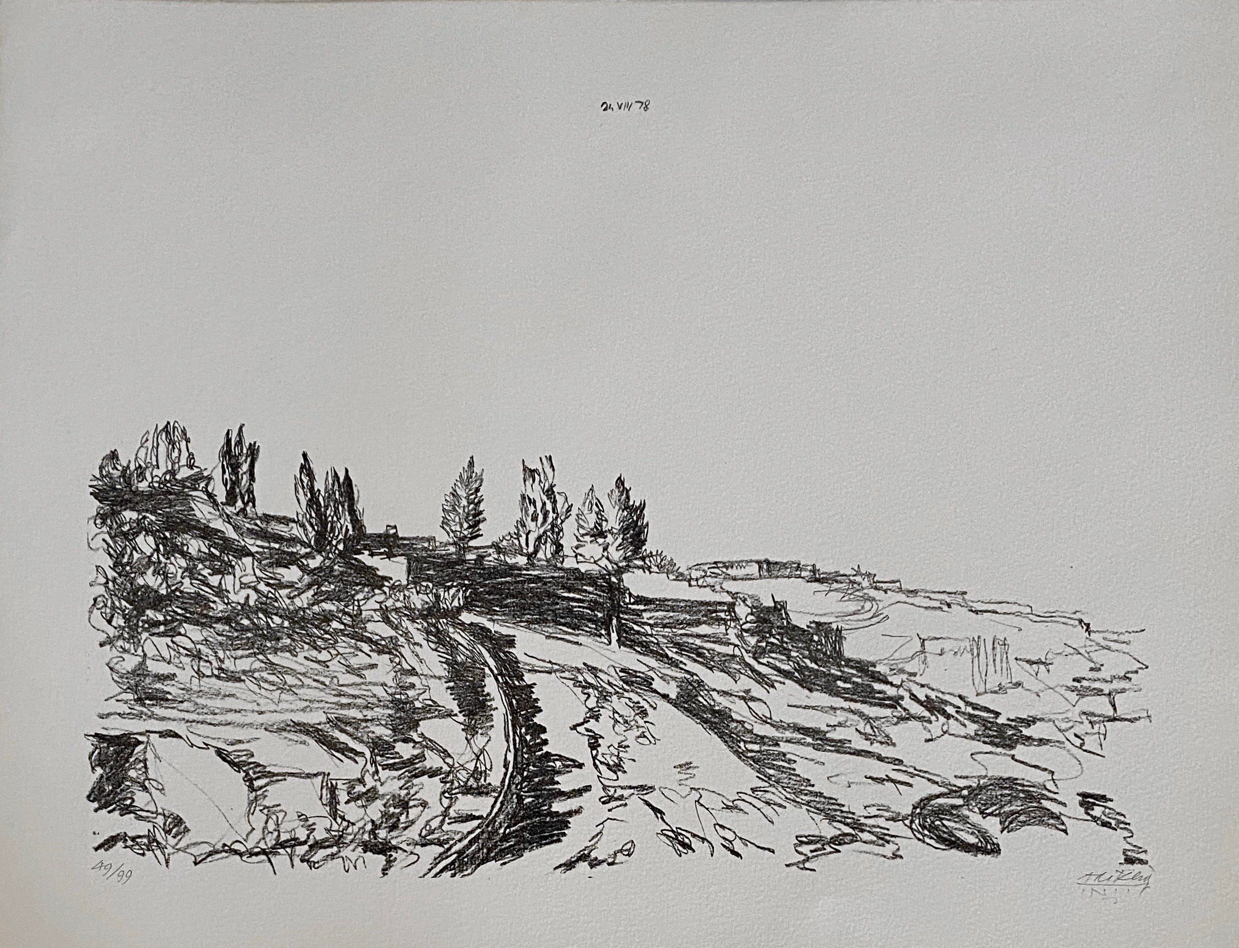 Avigdor Arikha - Avigdor Arikha Modernist Israeli Lithograph Jerusalem ...