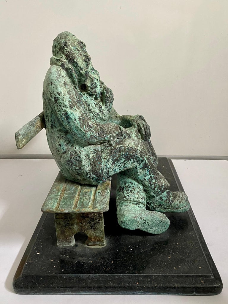 Nicky Imber - Heavy Bronze Sculpture Austrian Israeli judaica Jewish ...