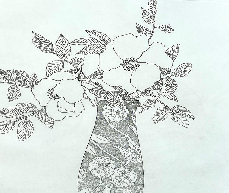 Ed Baynard - Zen Minimalist Flowers Etching American Modernist Ed ...