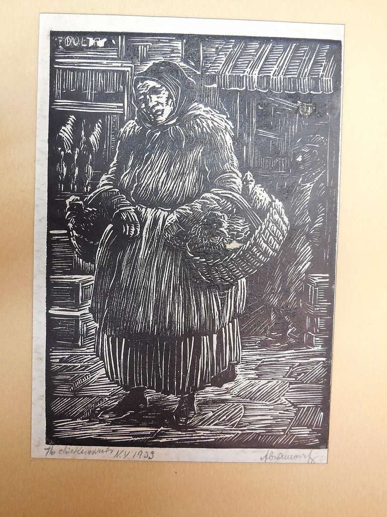 Albert Abramovitz - "the Chicken Vender" (or "Chicken Monger") at 1stDibs