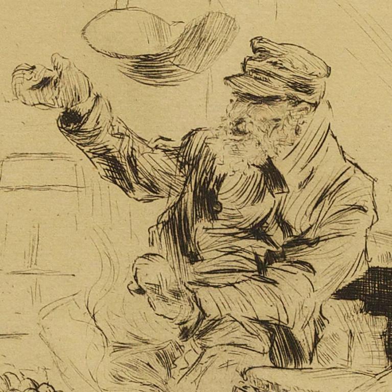 Charles Johnson Post - Market Day, Old World Etching at 1stDibs