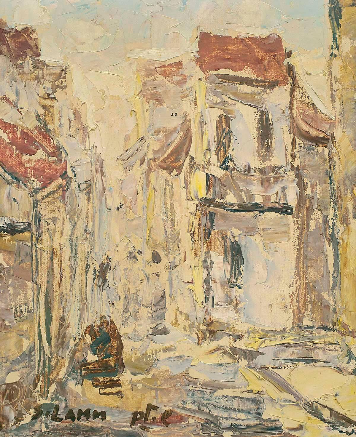 Shmuel Lamm - 32 Hashiloah St. Haifa, Impressionist Israeli Cityscape ...