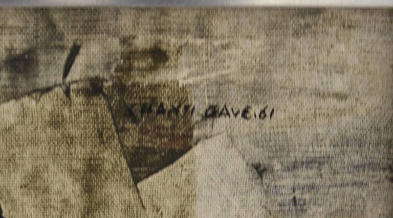 Shanti Dave - Untitled Abstract Composition Painting with Collage For ...