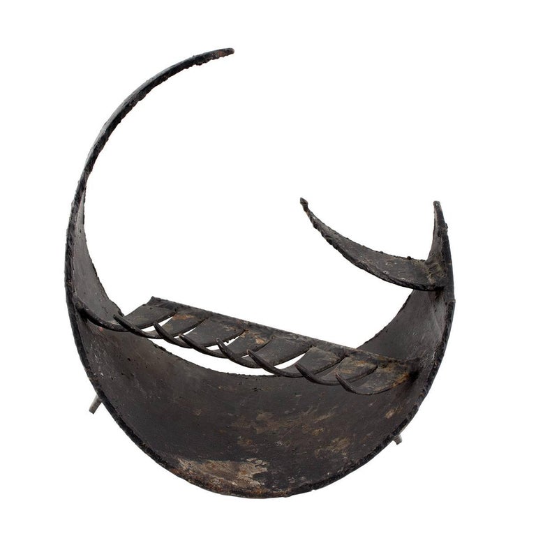 David Palombo - Brutalist Forged Iron Circular Menorah Sculpture ...