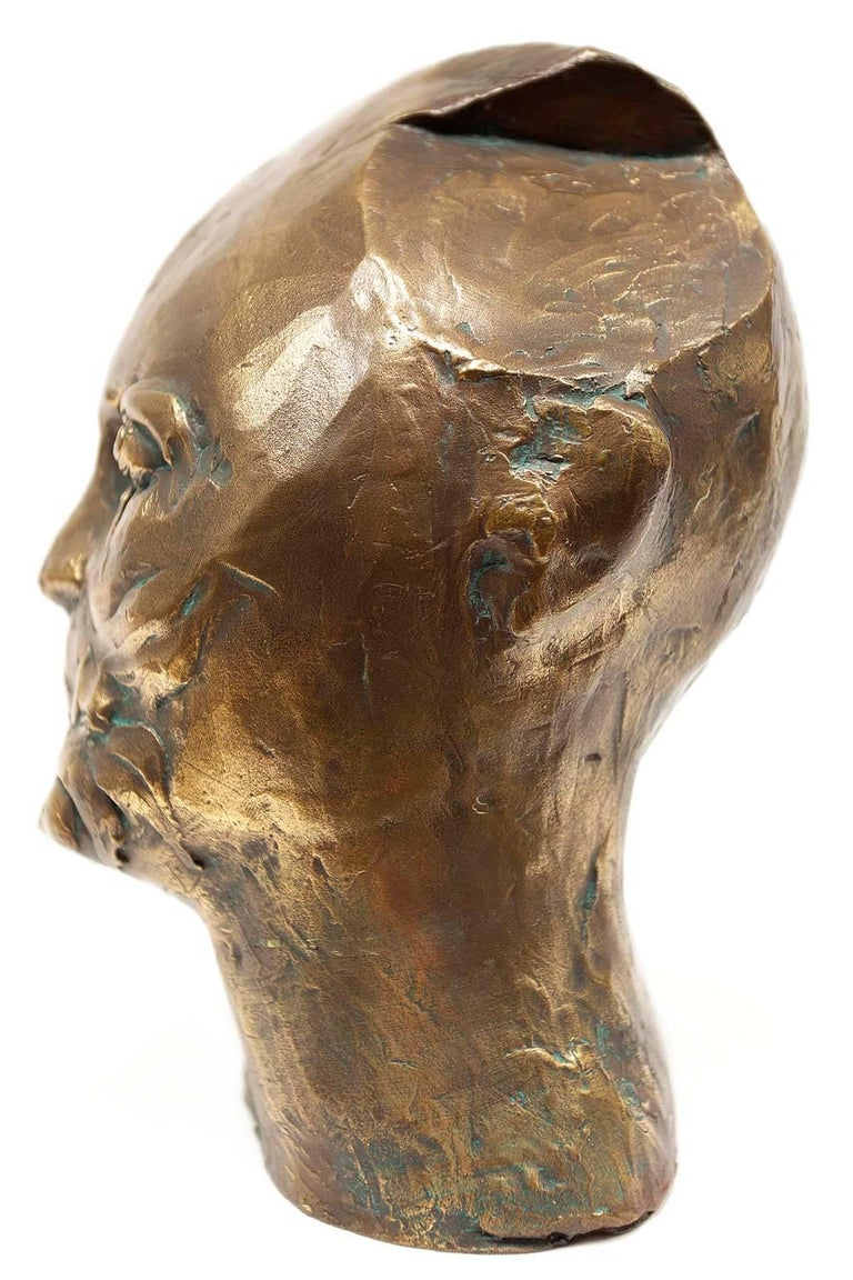 Phillip Pavia - Sans titre, Tête d'un artiste, sculpture en bronze d ...