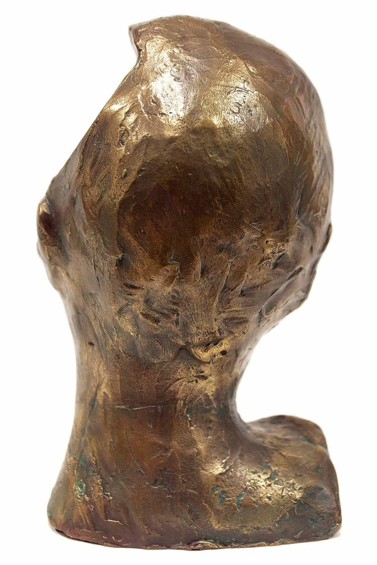 Phillip Pavia - Sans titre, Tête d'un artiste, sculpture en bronze d ...