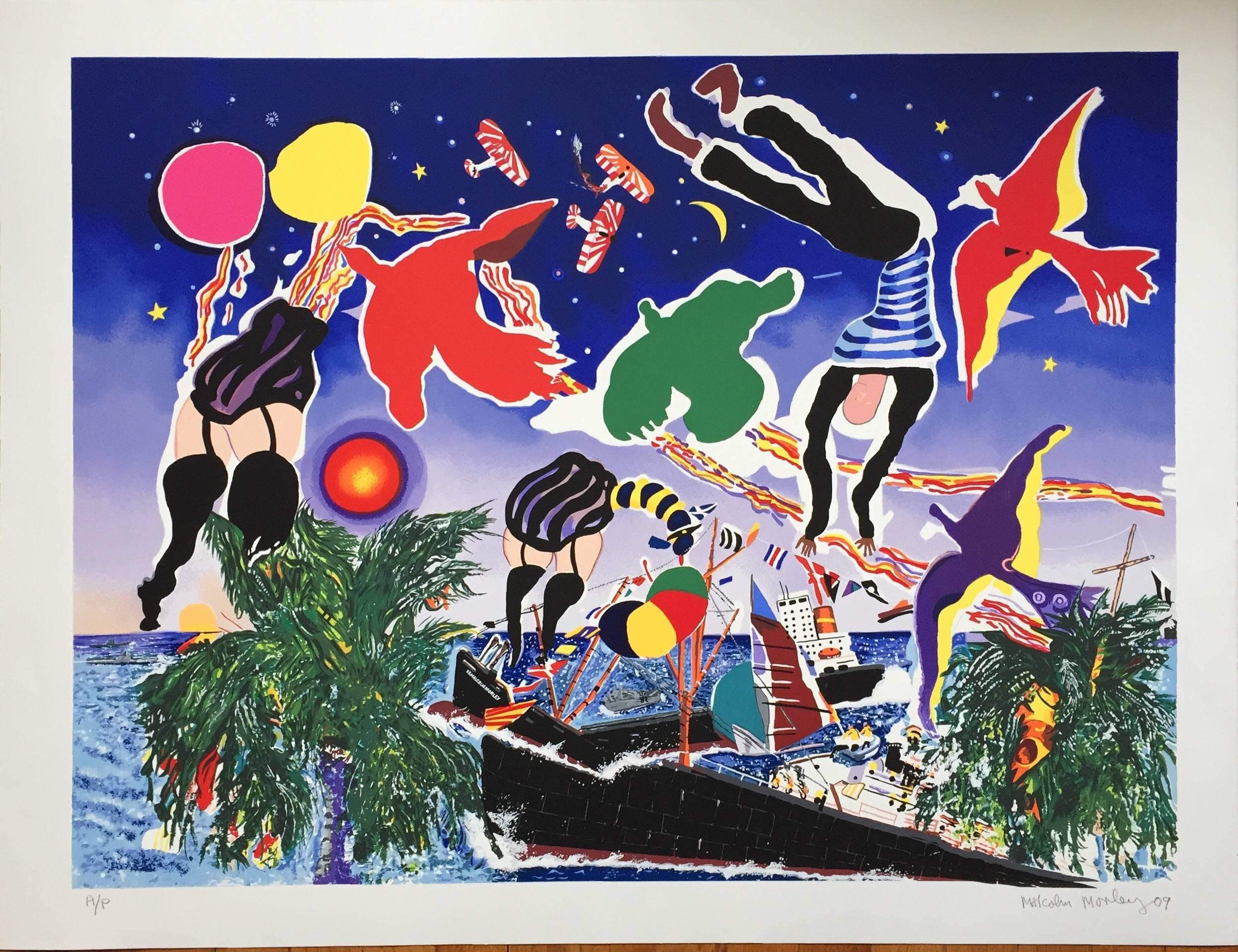 Malcolm Morley - Tankerton Bay Large British Pop Art Screenprint ...