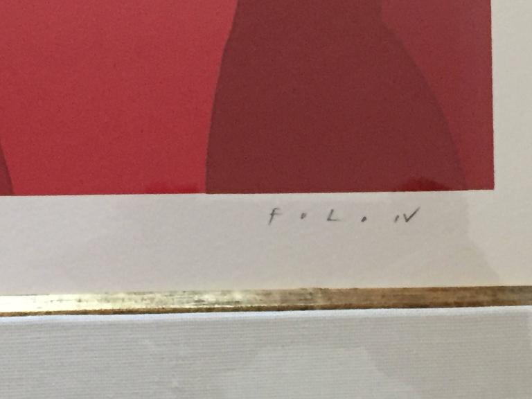 Jean Michel Folon - Mountains, Large Pencil Signed Modernist Silkscreen ...