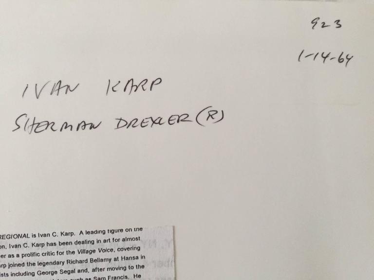 Fred W. McDarrah - Ivan Karp Sherman Drexler Vintage Silver Gelatin Photograph New York City ...