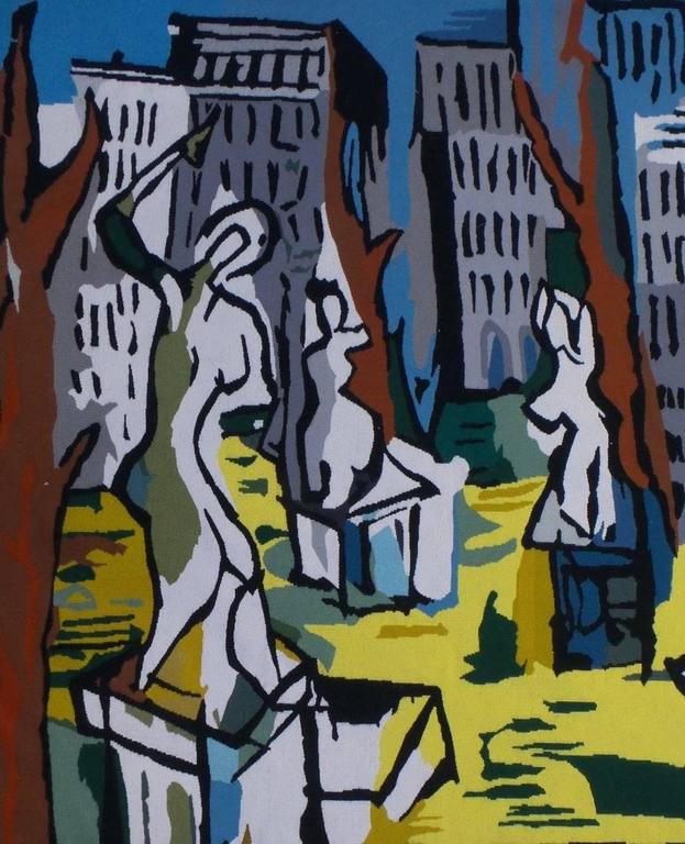 Marcel Janco - Luxembourg Garden Rare Large Dada Handwoven Aubusson ...