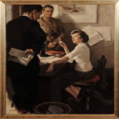 Charles E. Chambers - Couple with Chauffeur, Painting For Sale at 1stdibs