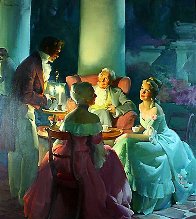 Haddon Hubbard Sundblom - Moonlight and Roses, Painting For Sale at 1stdibs