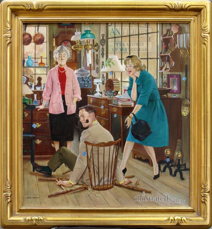John Philip Falter - Antique Store Accident, Saturday Evening Post ...