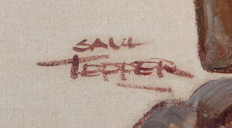 Saul Tepper - Woman Standing in Cobbler's Shop at 1stDibs