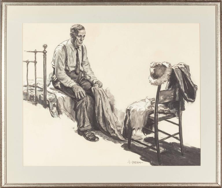 George Brehm - Sad Santa For Sale at 1stDibs | sad santa drawing