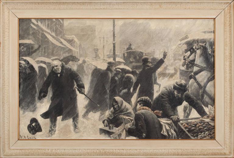 William Robinson Leigh - New York Street Scene, Collier's Weekly ...