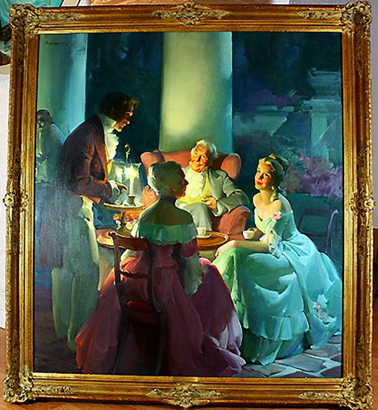 Haddon Hubbard Sundblom - Moonlight and Roses, Painting For Sale at 1stdibs