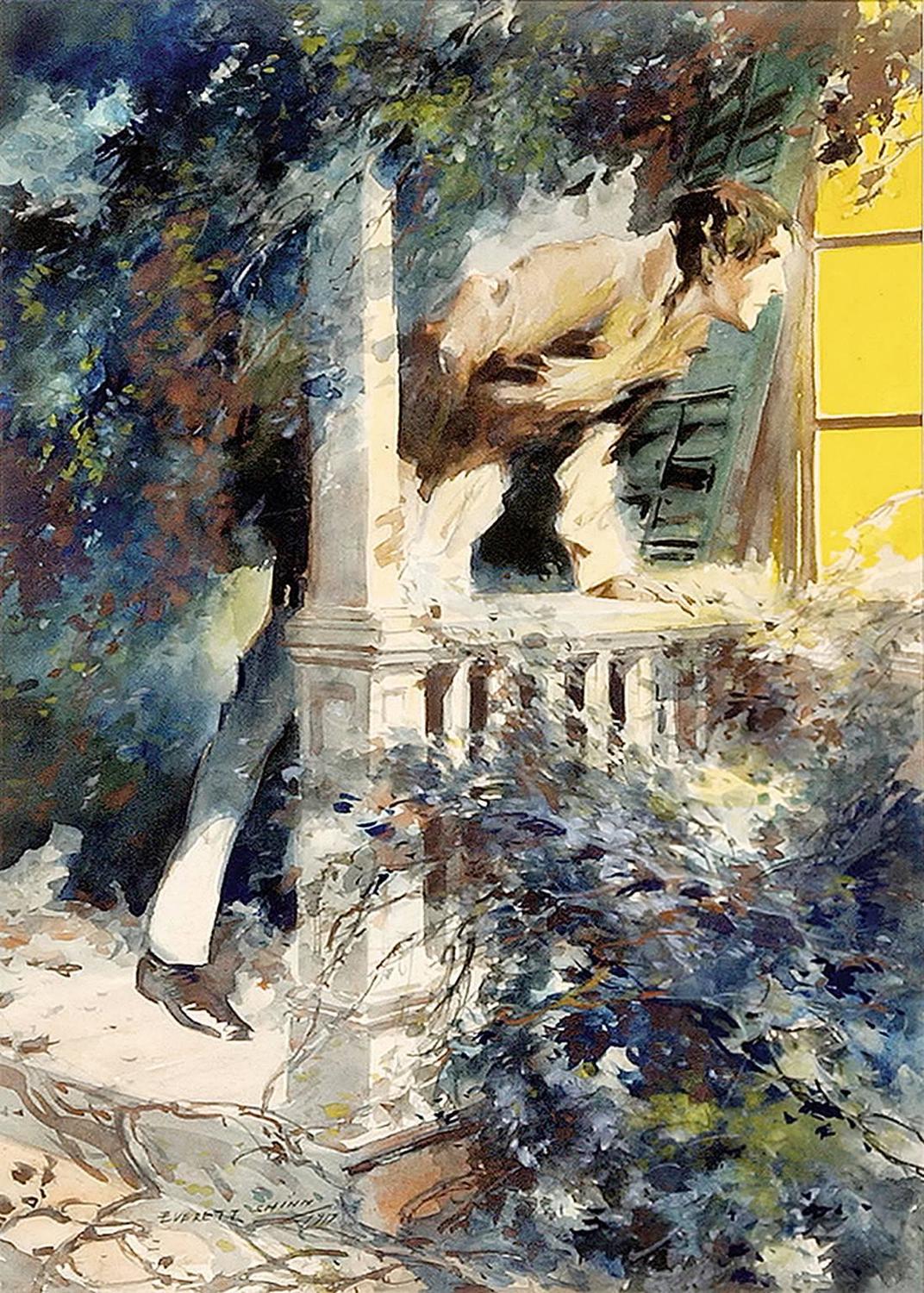 Everett Shinn - Man looking into Window For Sale at 1stdibs
