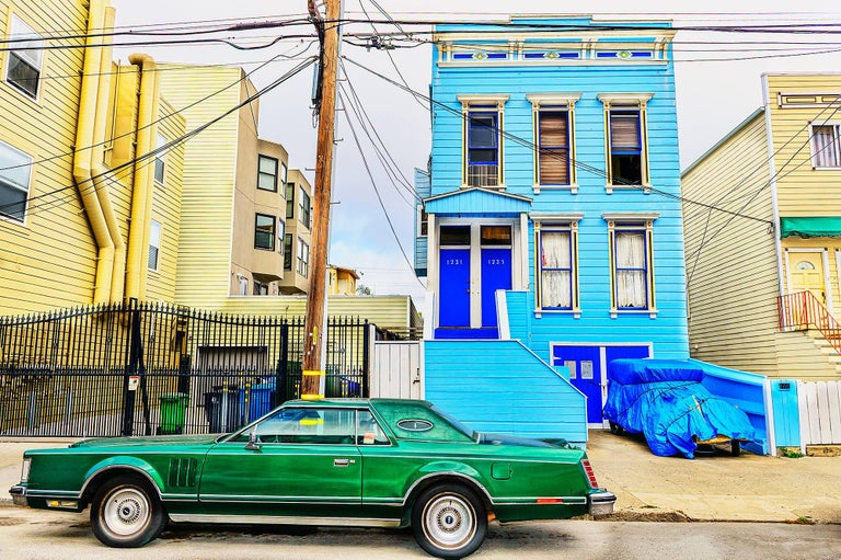 Mitchell Funk - Funky Green Car in San Francisco For Sale at 1stDibs