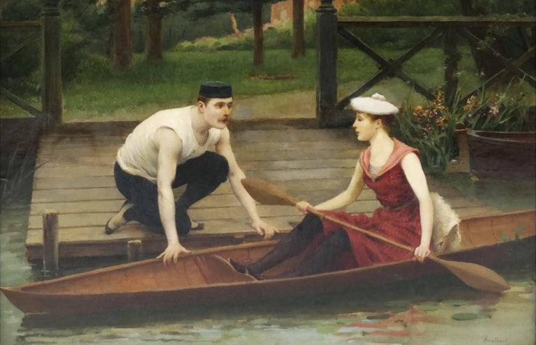 Jules Scalbert - On the Thames at 1stDibs | jules scalbert paintings