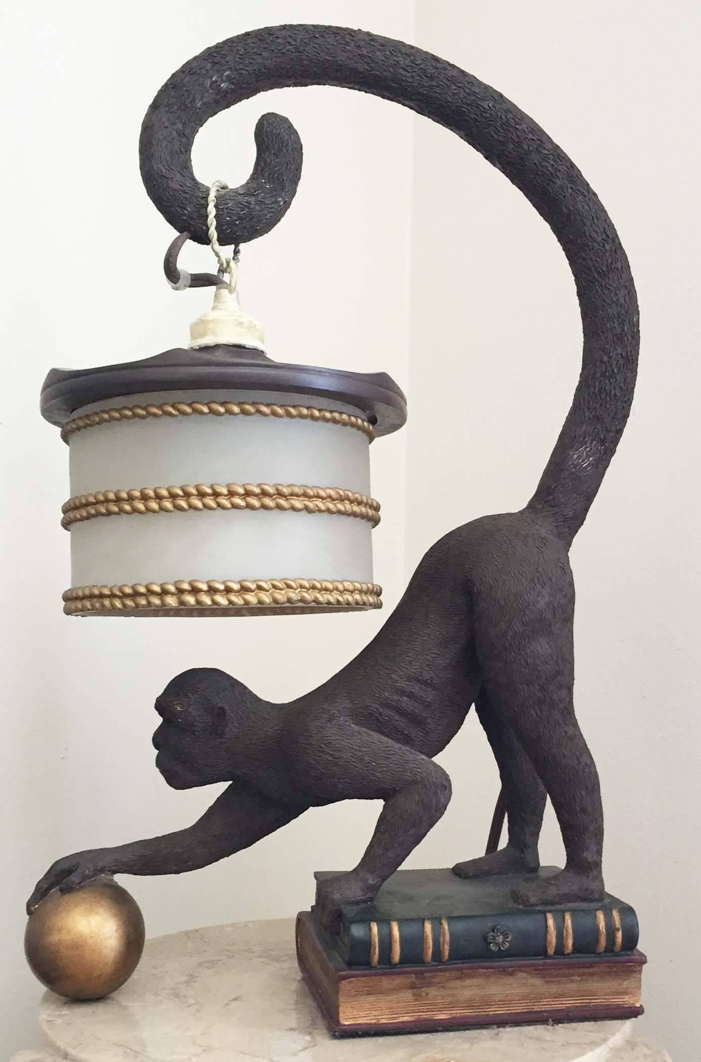 Unknown - Art Deco Monkey Lamp at 1stDibs