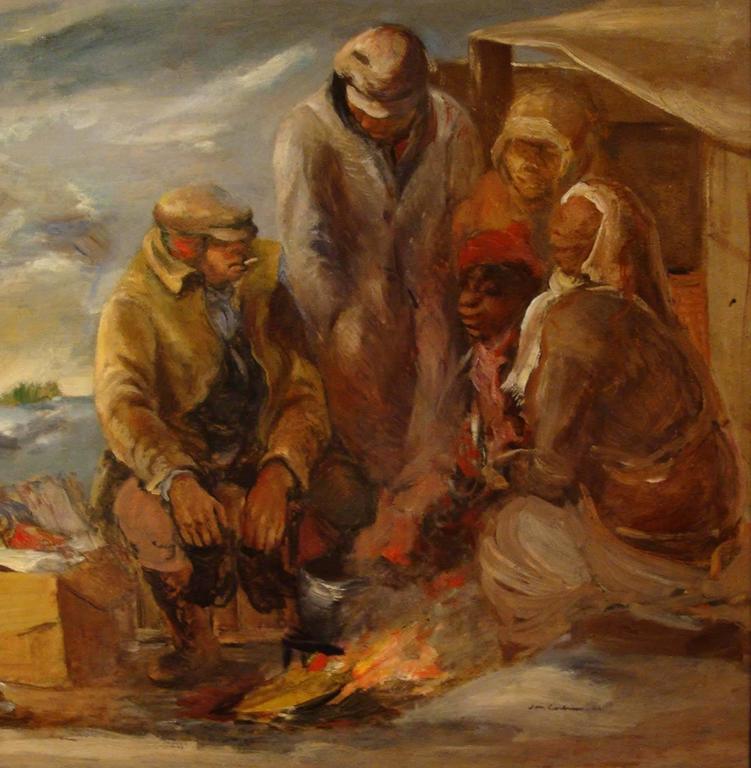 Jon Corbino - Around the Fire For Sale at 1stDibs | corbino painting ...