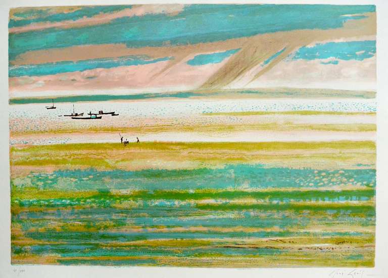 René Genis - Nature morte dans le port, Print at 1stdibs