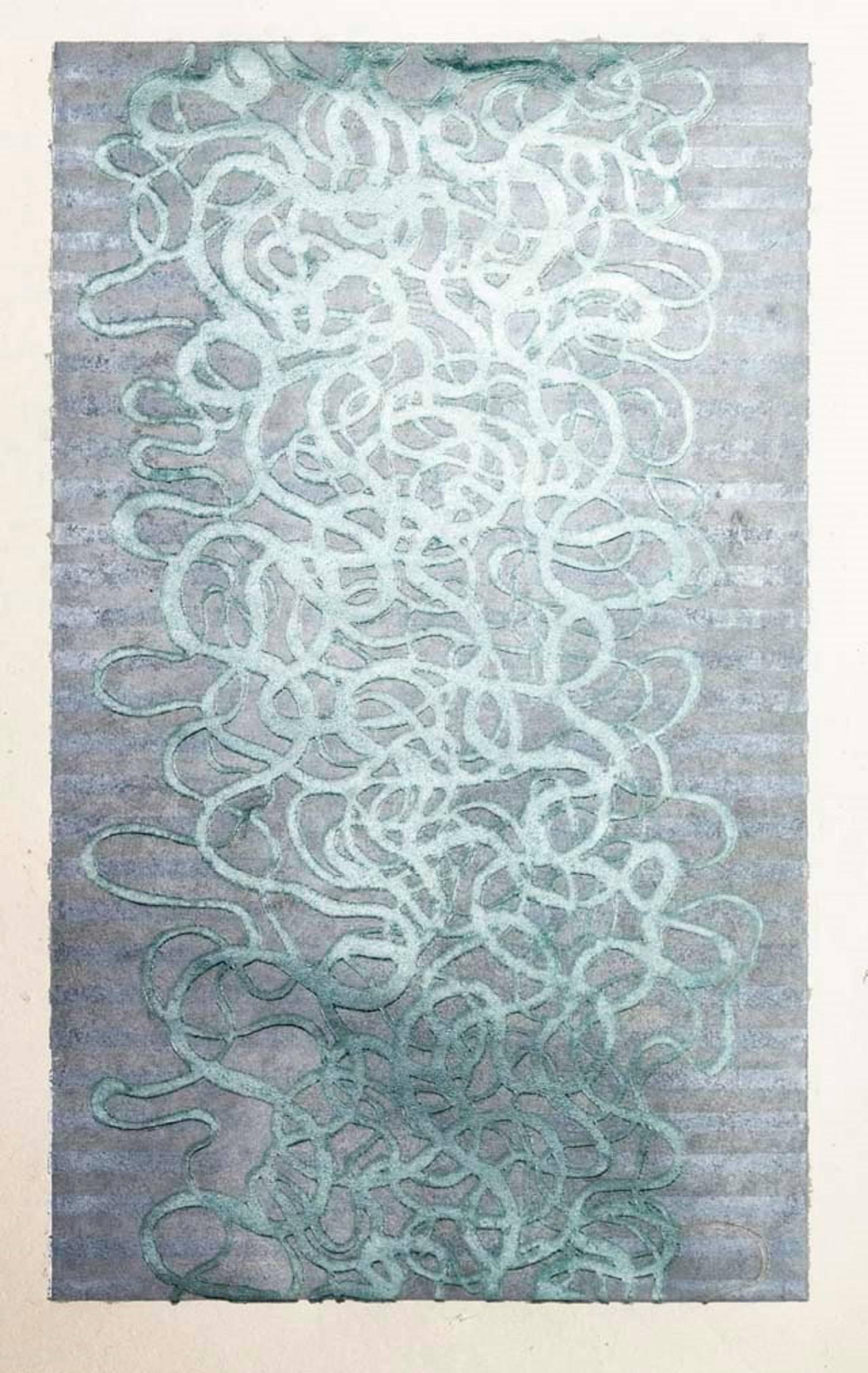 Bill Pangburn - Arabesque 3 Abstract Wood Cut on Paper Print For Sale ...
