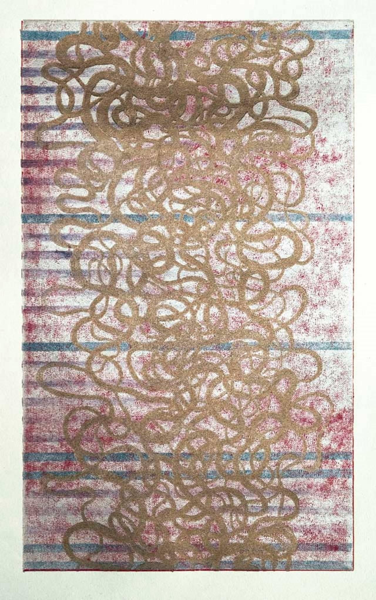 Bill Pangburn - Arabesque 3 Abstract Wood Cut on Paper Print For Sale ...