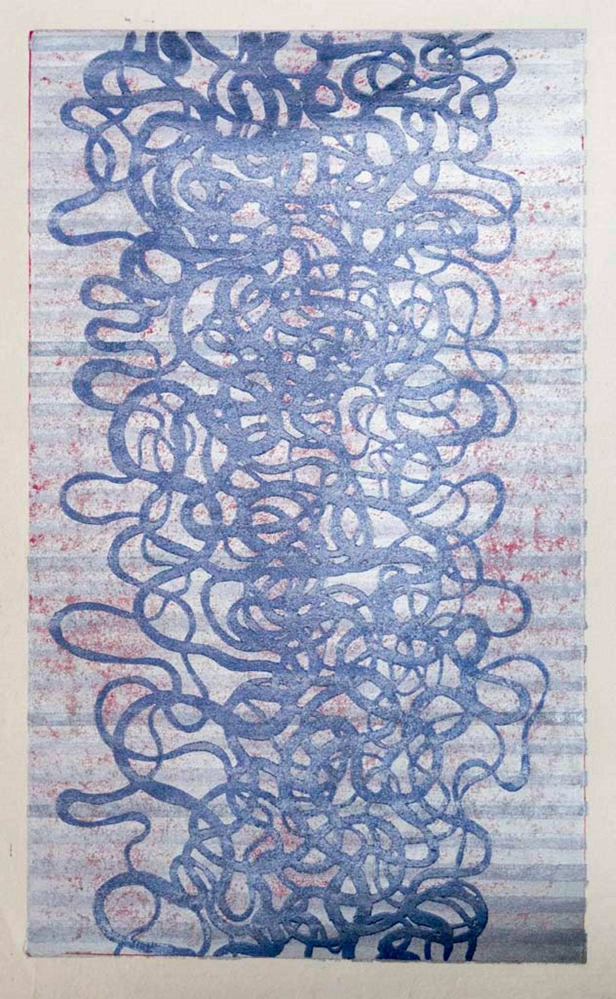 Bill Pangburn - Arabesque 3 Abstract Wood Cut on Paper Print For Sale ...