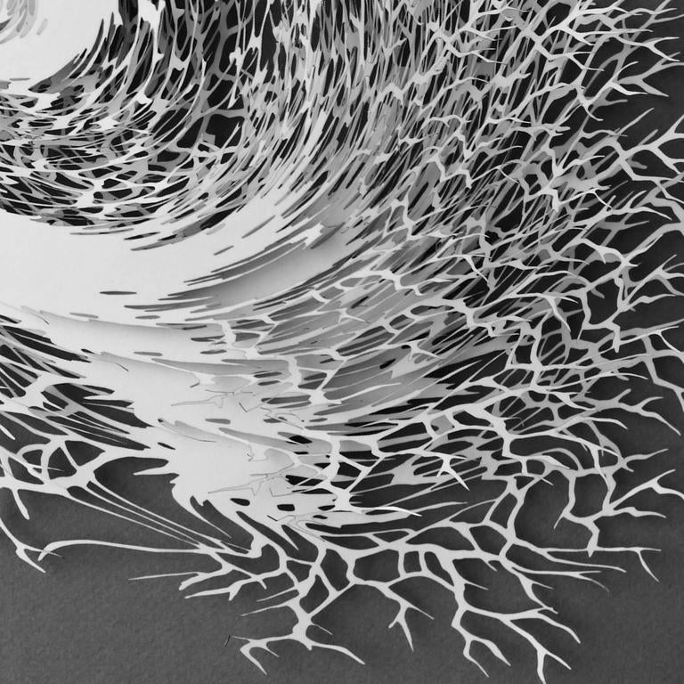Rogan Brown - "Vortex", Organic, Abstract Paper Wall Relief Sculpture ...