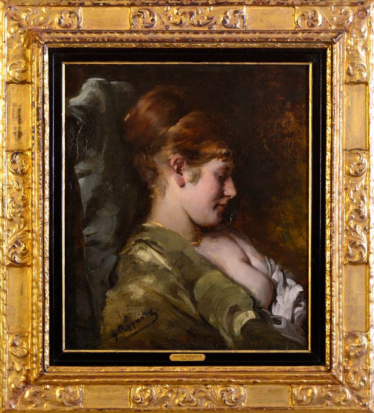Georg Papperitz - 'Young Resting Woman' For Sale at 1stDibs