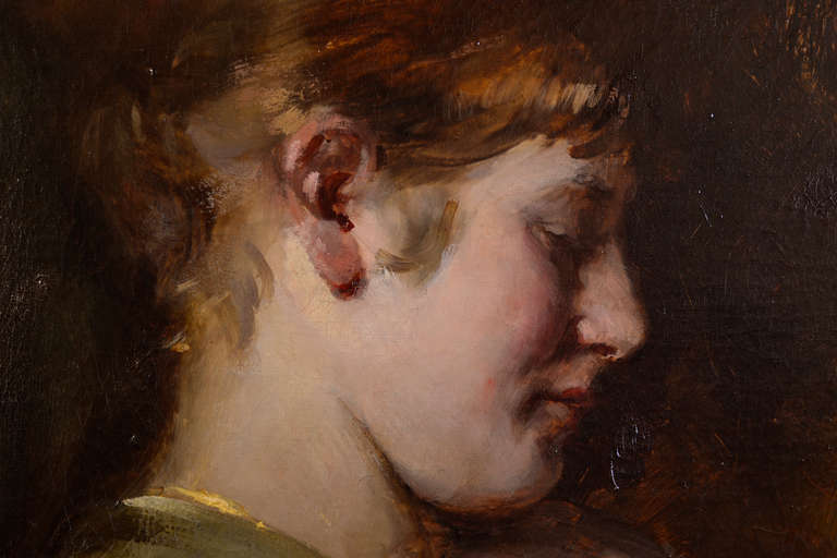 Georg Papperitz - 'Young Resting Woman' For Sale at 1stDibs