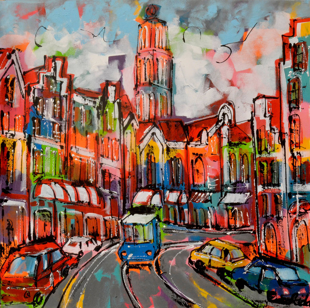 Lida - 'Amsterdam Street Scene' For Sale at 1stDibs